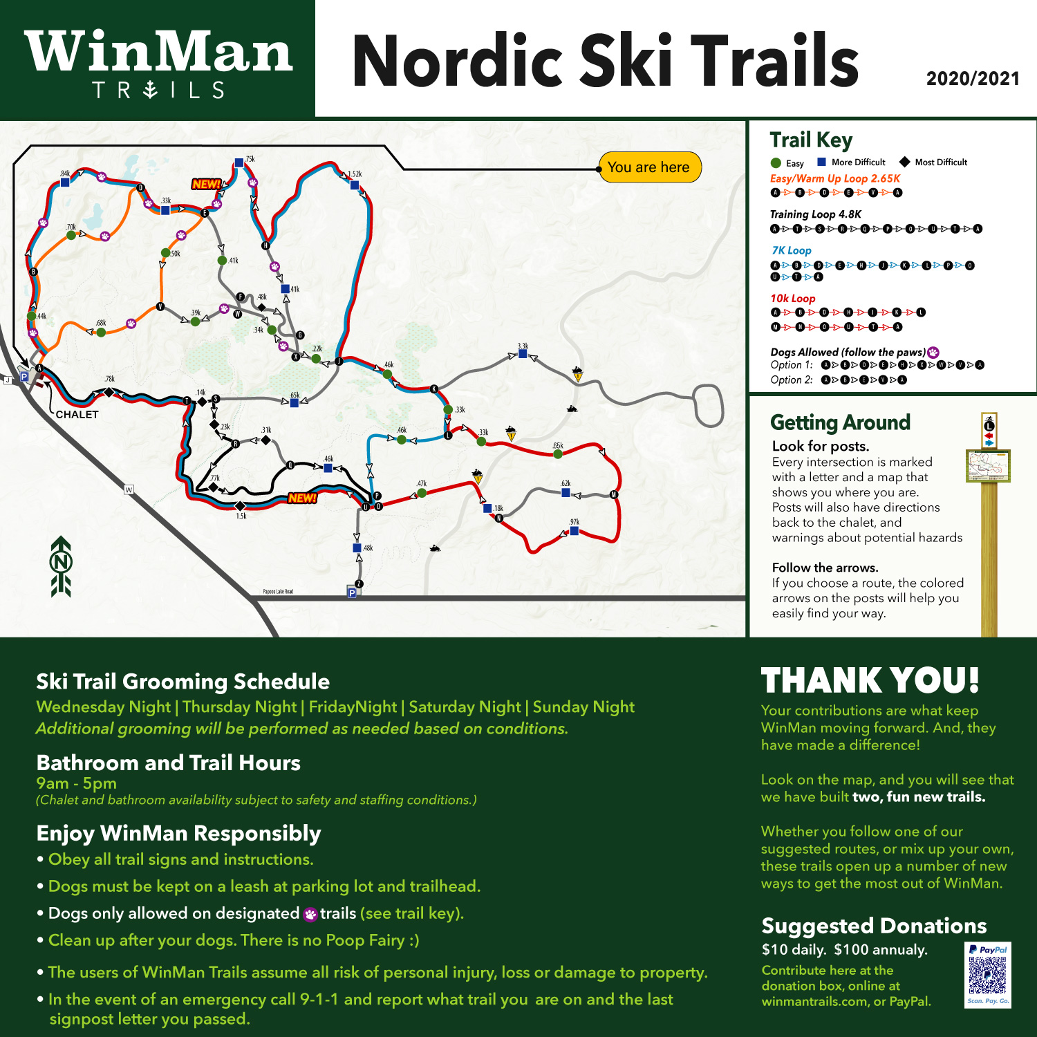 X-Country Ski Trails, Cross-Country Skiing - WinMan Trails - Winchester, WI